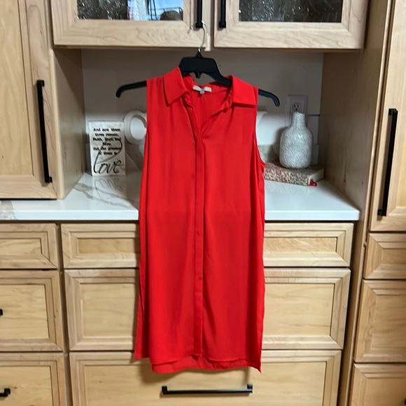Joan Vass | Tops | Joan Cass Red Button Up Tunic Small Excellent ...